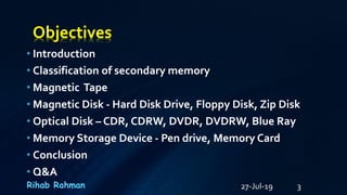Secondary memory | PDF