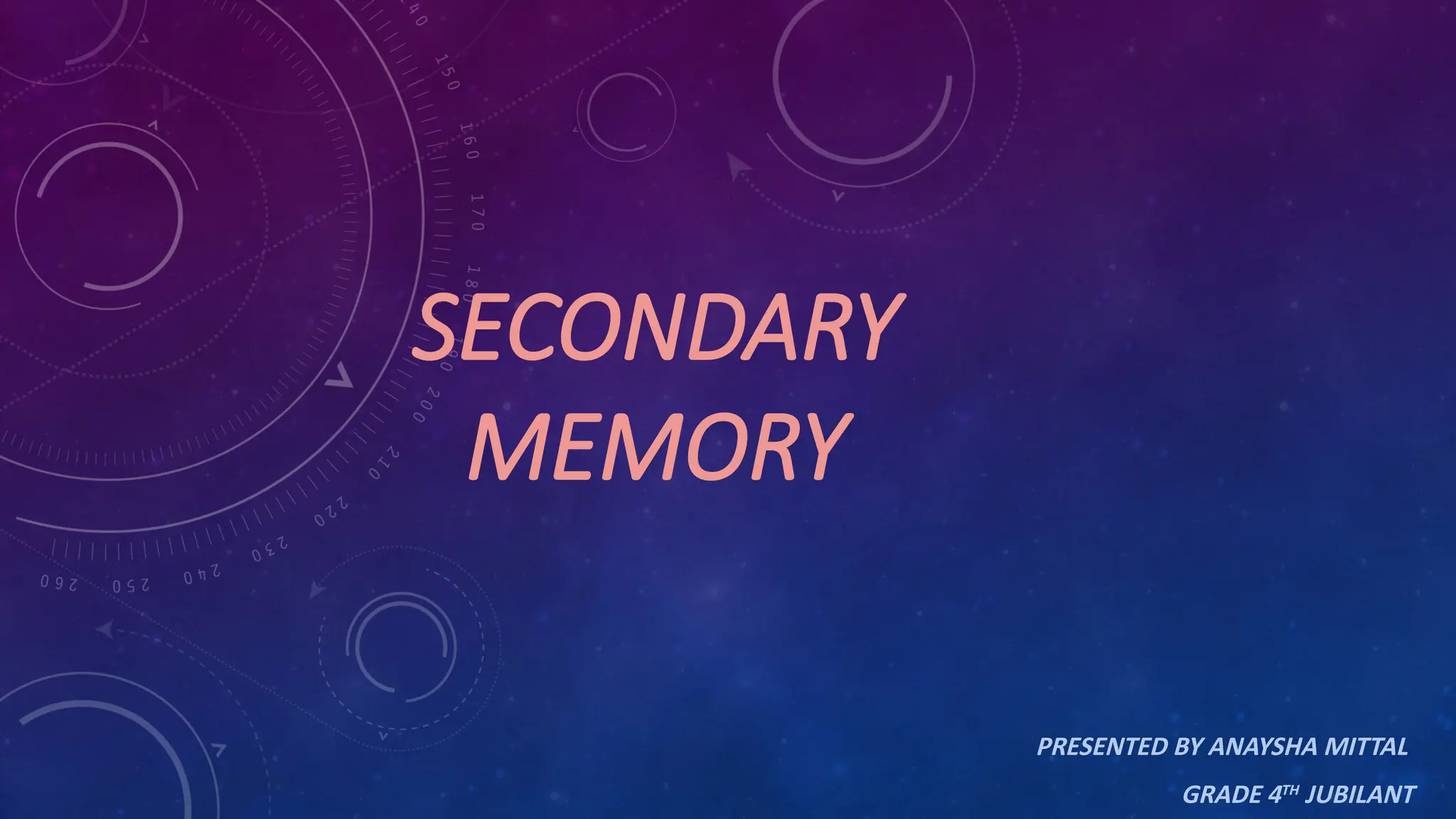 PRSENTATION ON SECONDARY MEMORY & ITS EXAMPLE | PPTX