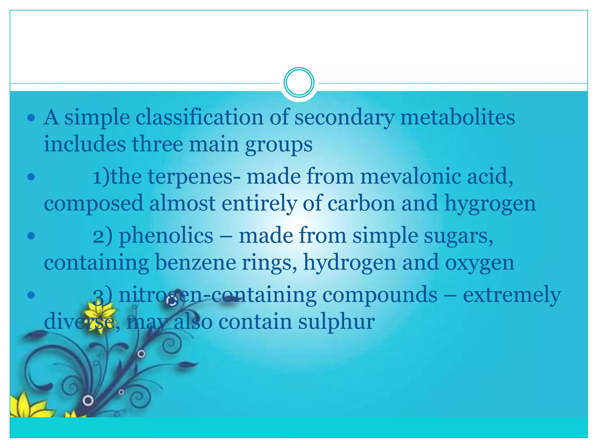 Secondary metabolite production | PPTX