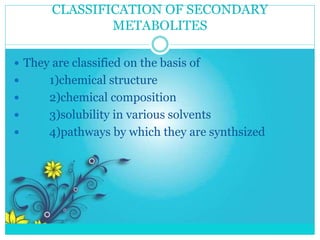 Secondary metabolite production | PPTX