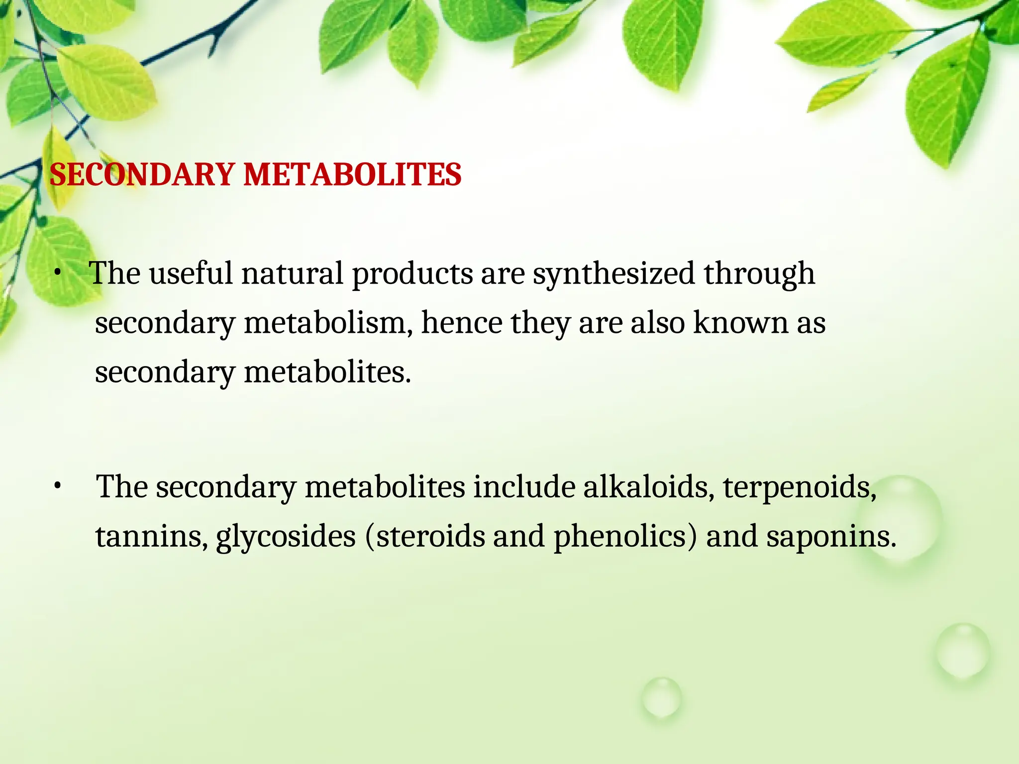 SECONDARY METABOLITES and biosynthesis.ppt