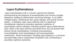 Secondary nephrotic syndrome in case of lupus erythematosus(ANEES SHAHZAD G1).pptx
