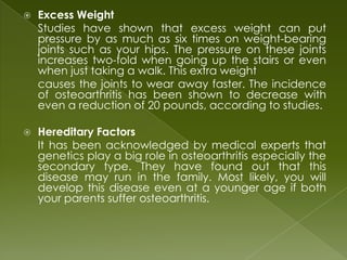 Secondary osteoarthritis and its four leading causes | PPT