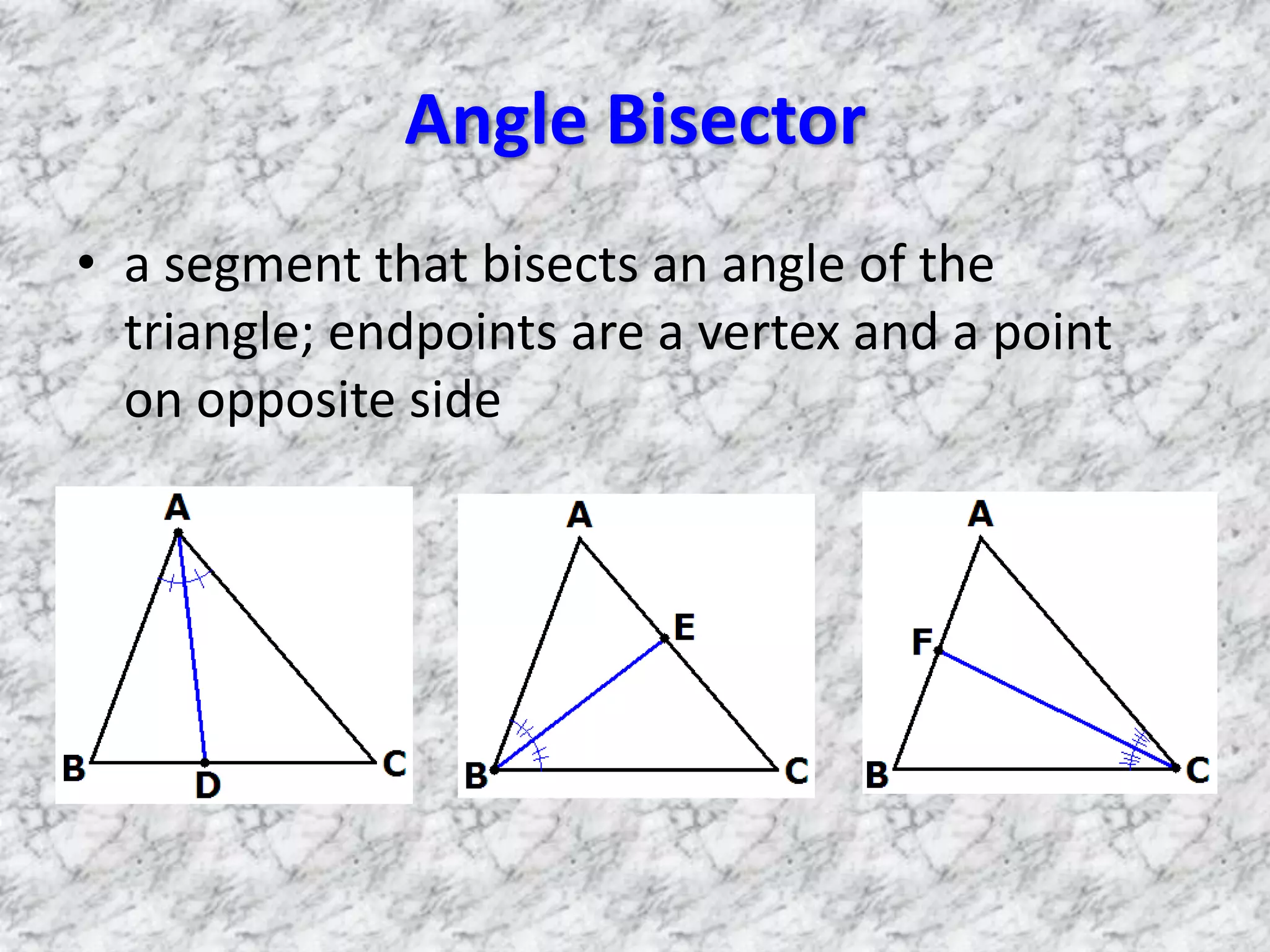Secondary Parts of Triangles | PPTX
