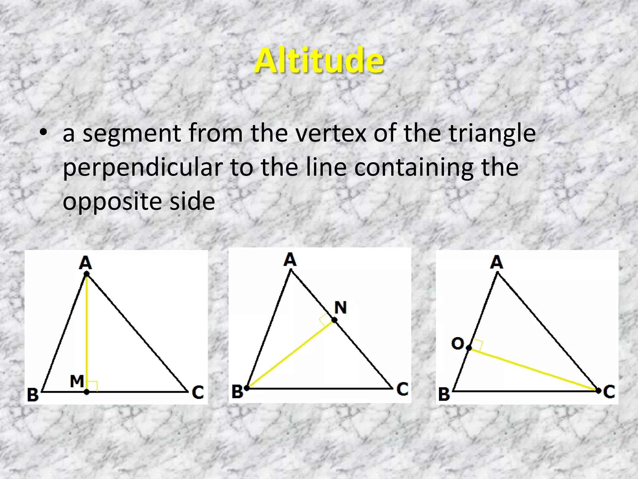 Secondary Parts of Triangles | PPTX