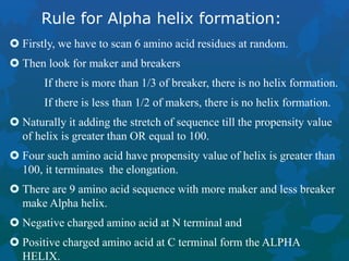 Secondary protein structure prediction | PPTX | Chemistry | Science