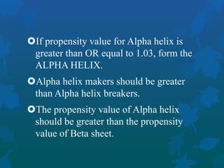 Secondary protein structure prediction | PPTX