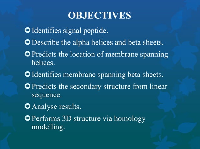 Secondary Protein Structure Prediction Pptx Chemistry Science