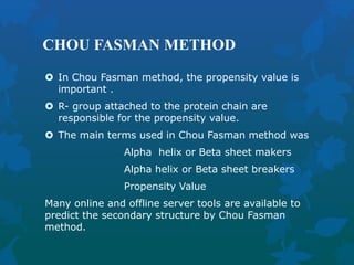 Secondary protein structure prediction | PPTX