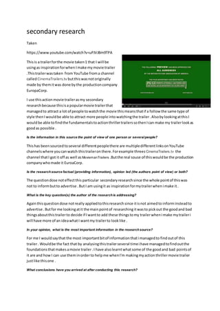 Secondary research | PDF