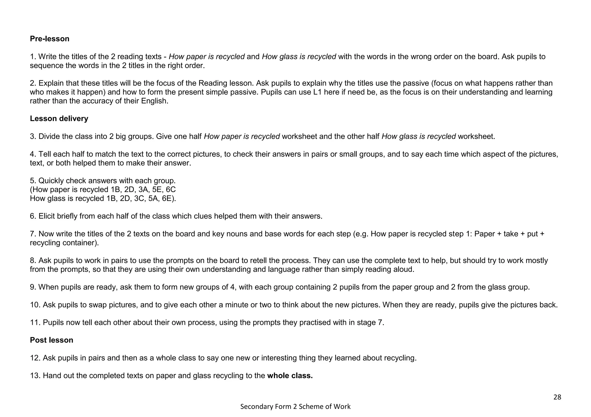 scheme of work English form 2 | PDF | Secondary Education | Education