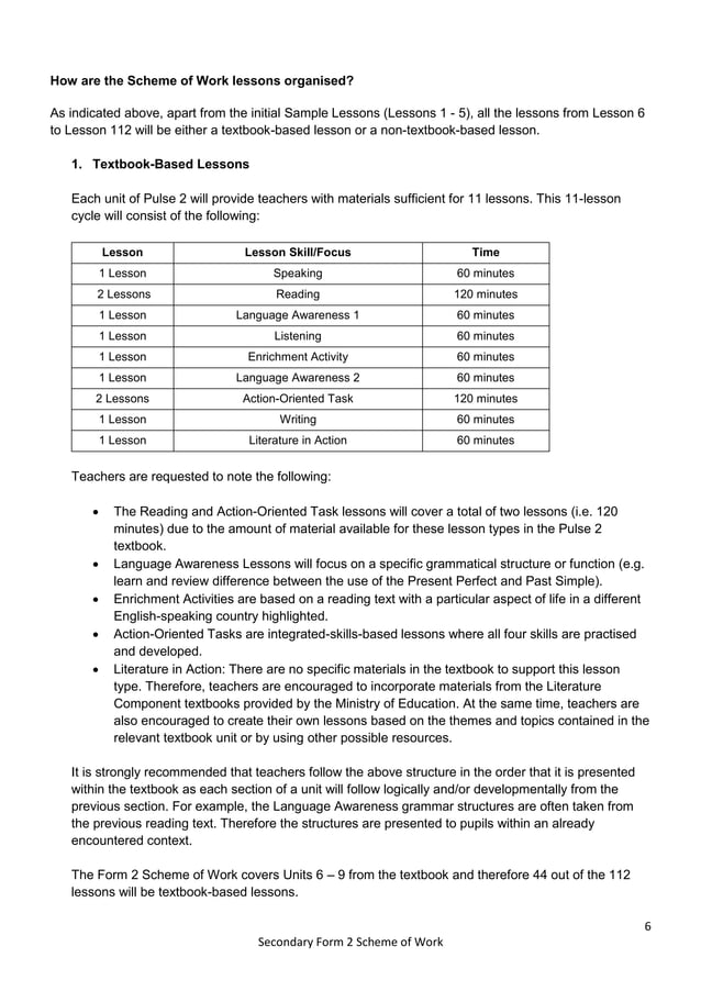 scheme of work English form 2 | PDF | Secondary Education | Education