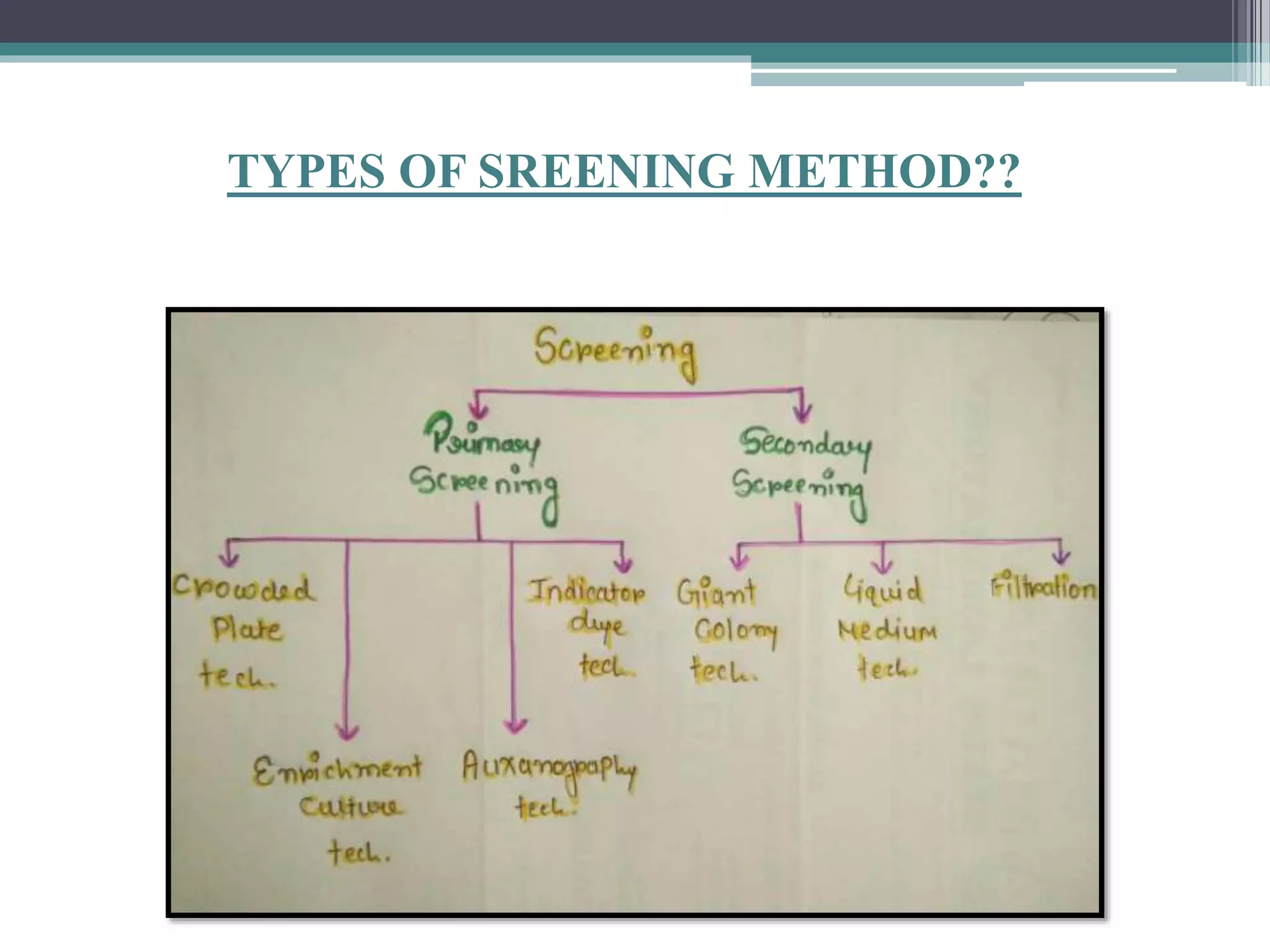 Secondary screening of industrial important microbes | PPTX