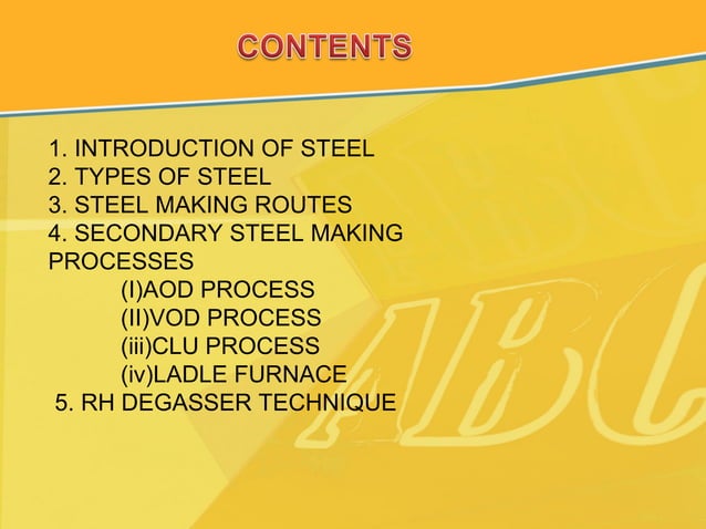 Secondary steel making processes | PPT