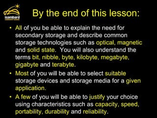 Secondary storage | PPTX