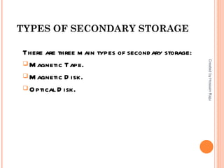Secondary Storage | PPT