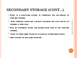 Secondary Storage | PPT