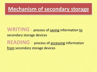 Secondary storage | PPTX