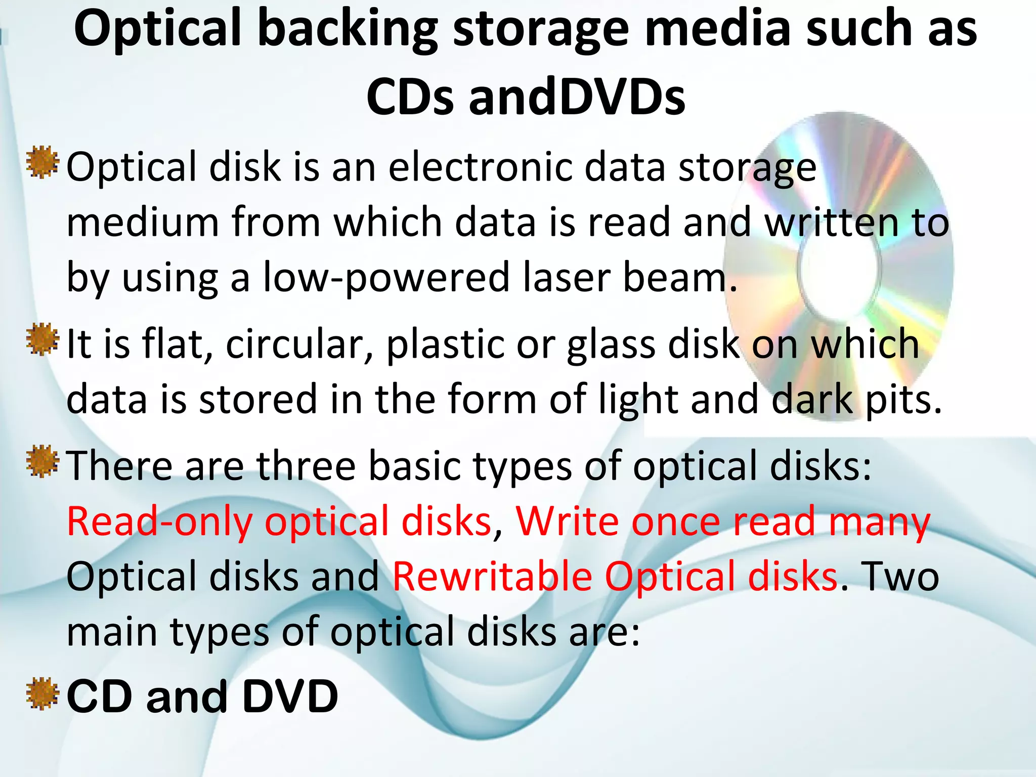 Secondary storage devices | PPT