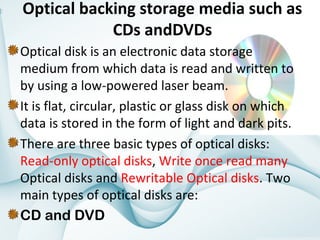 Secondary storage devices | PPT