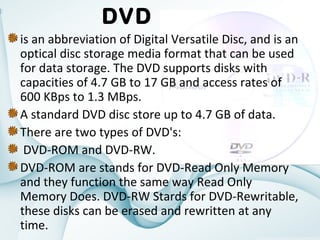 Secondary storage devices | PPT