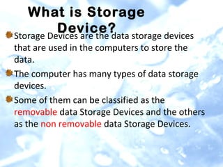Secondary storage devices | PPT
