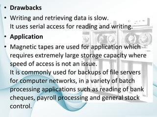 Secondary storage devices | PPT