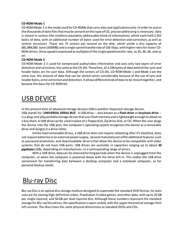 Secondary Storage Devices | DOCX