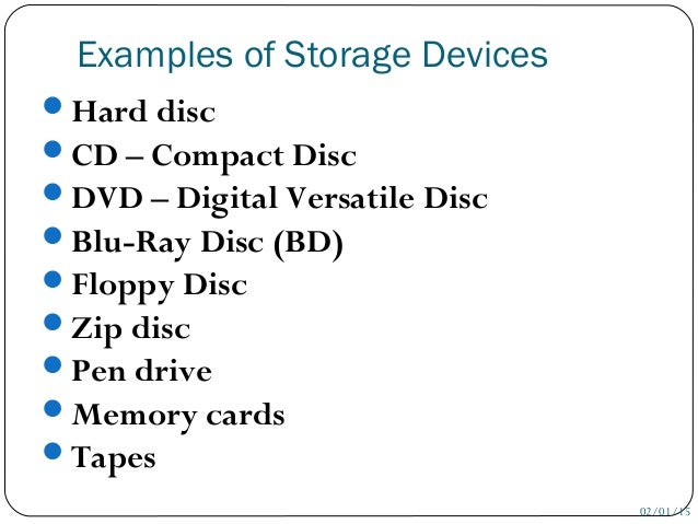Secondary storage devices