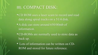 Secondary storage devices | PPTX