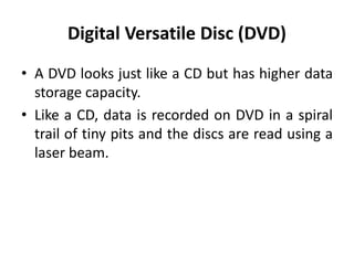 Secondary storage devices | PPTX