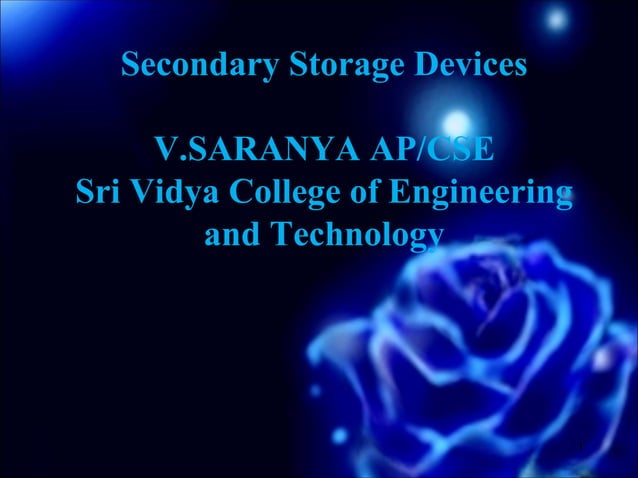 Secondarystoragedevices1 130119040144-phpapp02 | PPT