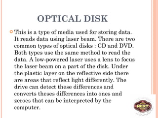 Secondary storage devices and | PPT | Data Storage and Warehousing ...