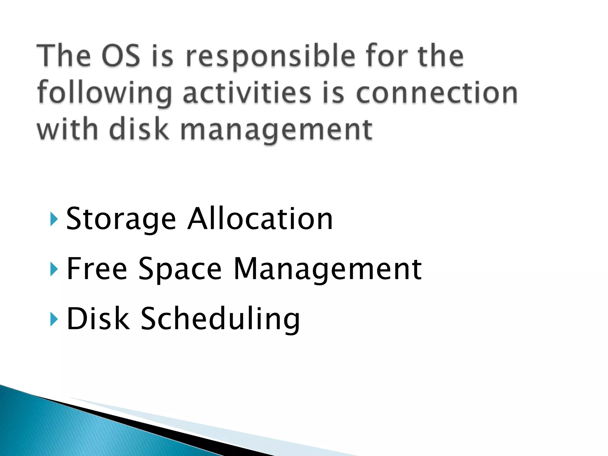Secondary storage management in os | PPT
