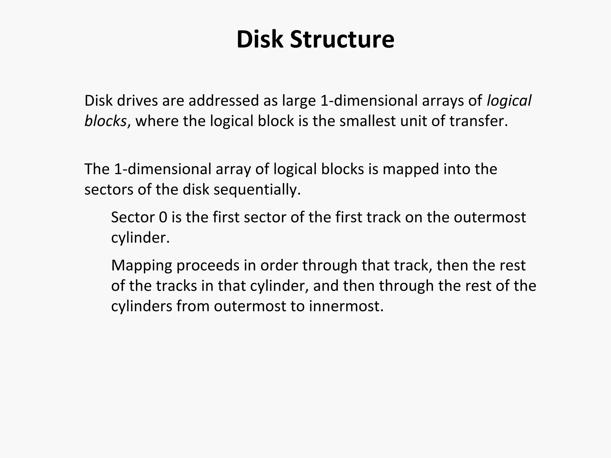 Secondary storage structure-Operating System Concepts | PPT
