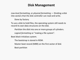 Secondary storage structure-Operating System Concepts | PPT