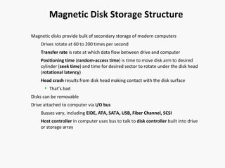 Secondary storage structure-Operating System Concepts | PPT