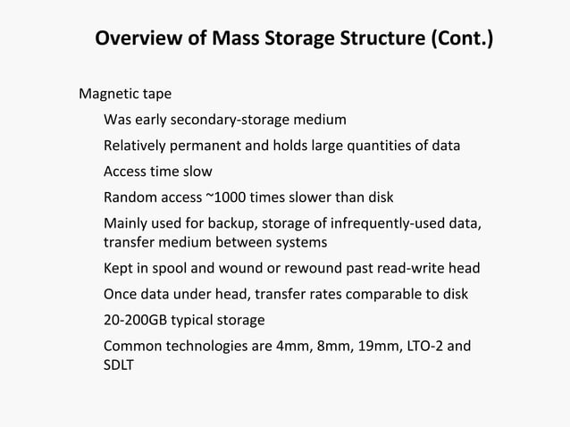 Secondary storage structure-Operating System Concepts | PPT | Operating Systems | Computer ...