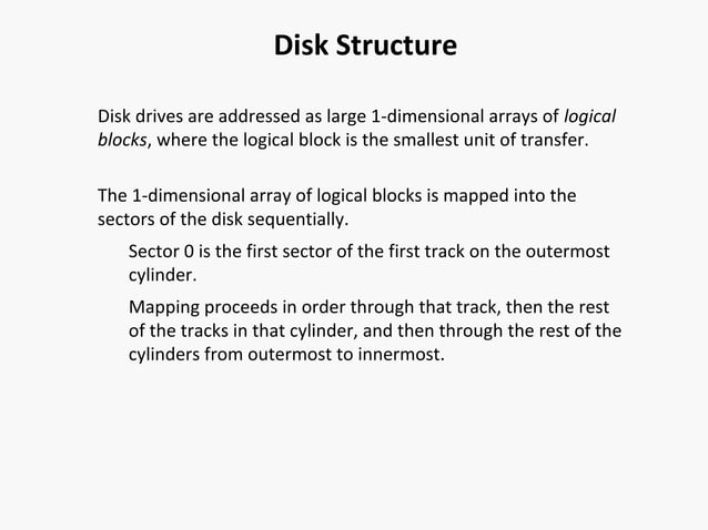 Secondary storage structure-Operating System Concepts | PPT | Operating Systems | Computer ...