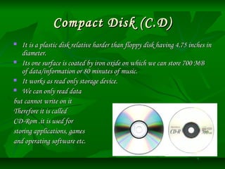 Secondary storage unit | PPT