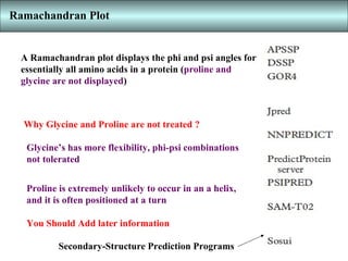 Secondary structural elements & ramachandran plot | PPT