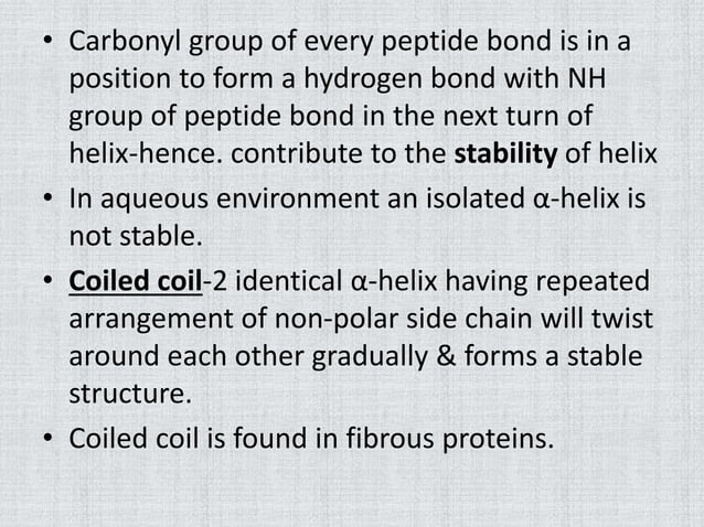 Secondary Structure Of Protein (Repeating structure of protein) | PPTX