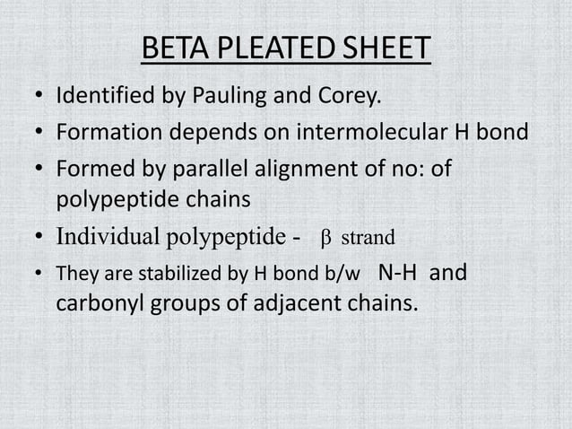 Secondary Structure Of Protein (Repeating structure of protein) | PPTX