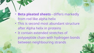 Secondary structure of proteins.pptx (Biochemistry) | PPTX