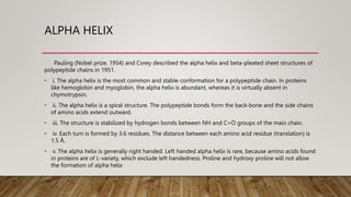 Secondary structure of proteins.pptx | Chemistry | Science