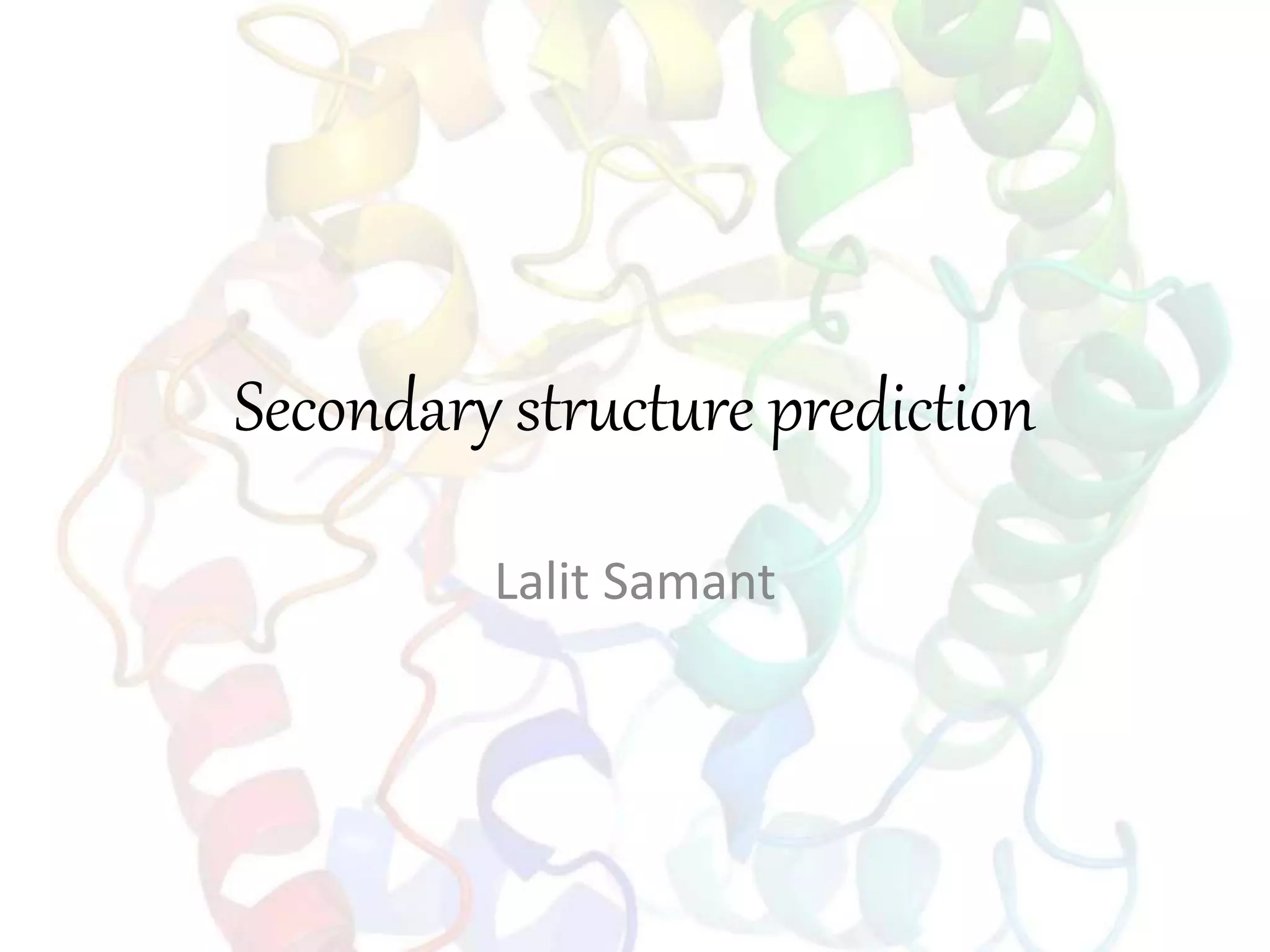 Secondary Structure Prediction Ppt
