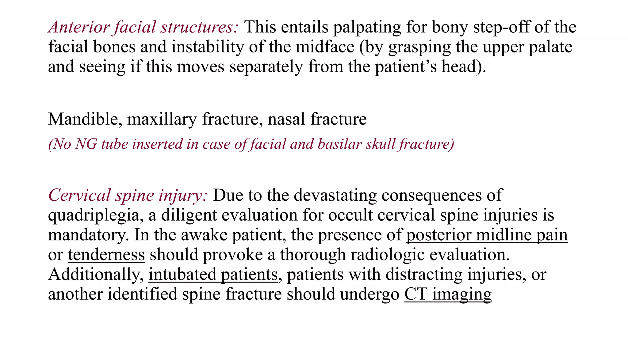 Secondary survey in trauma | PPTX