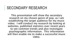 Secondary Target Audience Research | PPTX