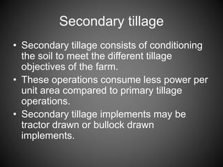 Secondary tillage equipments | PPTX