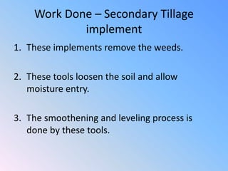 Secondary Tillage Implements | PPTX